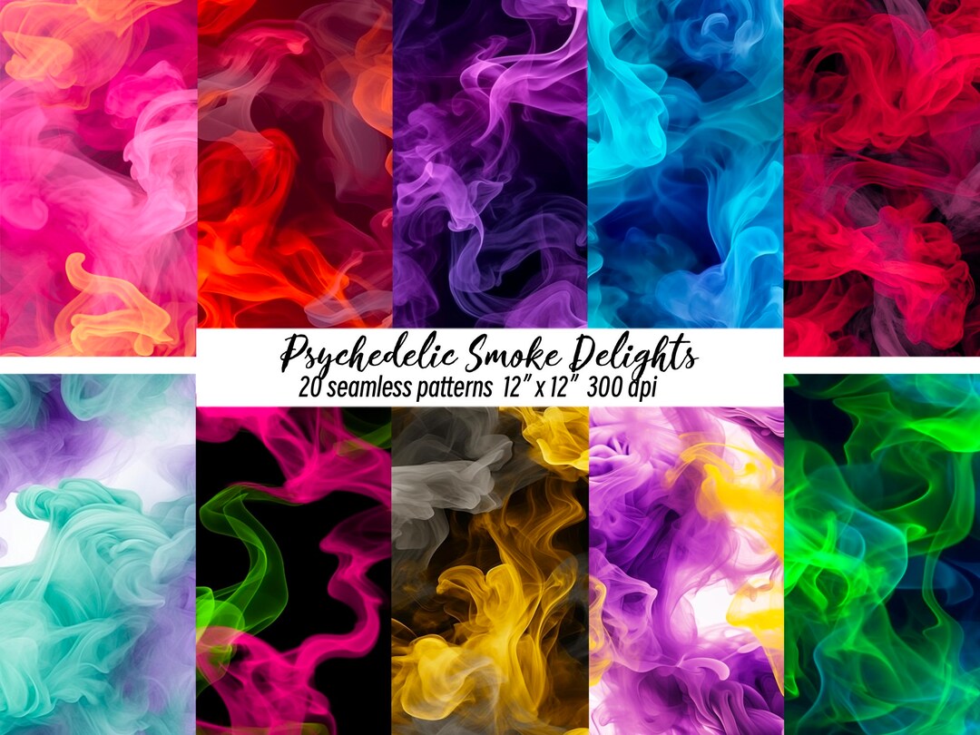 Rainbow Smoke Digital Paper, Rainbow Smoke Wallpaper, Smoke Textures ...
