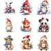 26 Christmas Animals Clipart Png, Christmas Gift Clipart Winter Clipart ...
