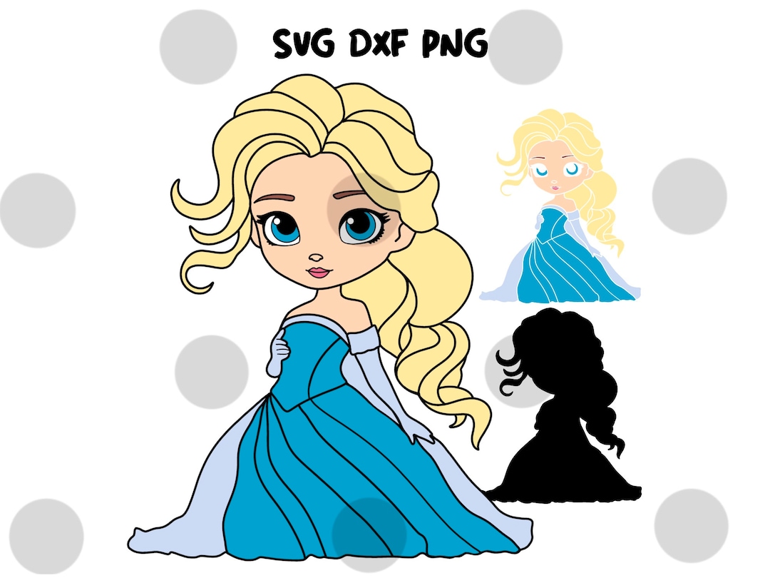Ice Queen Princess SVG, DXF, PNG, Cut File, Baby Princess Svg Cute ...
