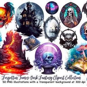 FANTASY Clipart, Magical Mythical Clipart Graphics PNG, Witch Wizard ...