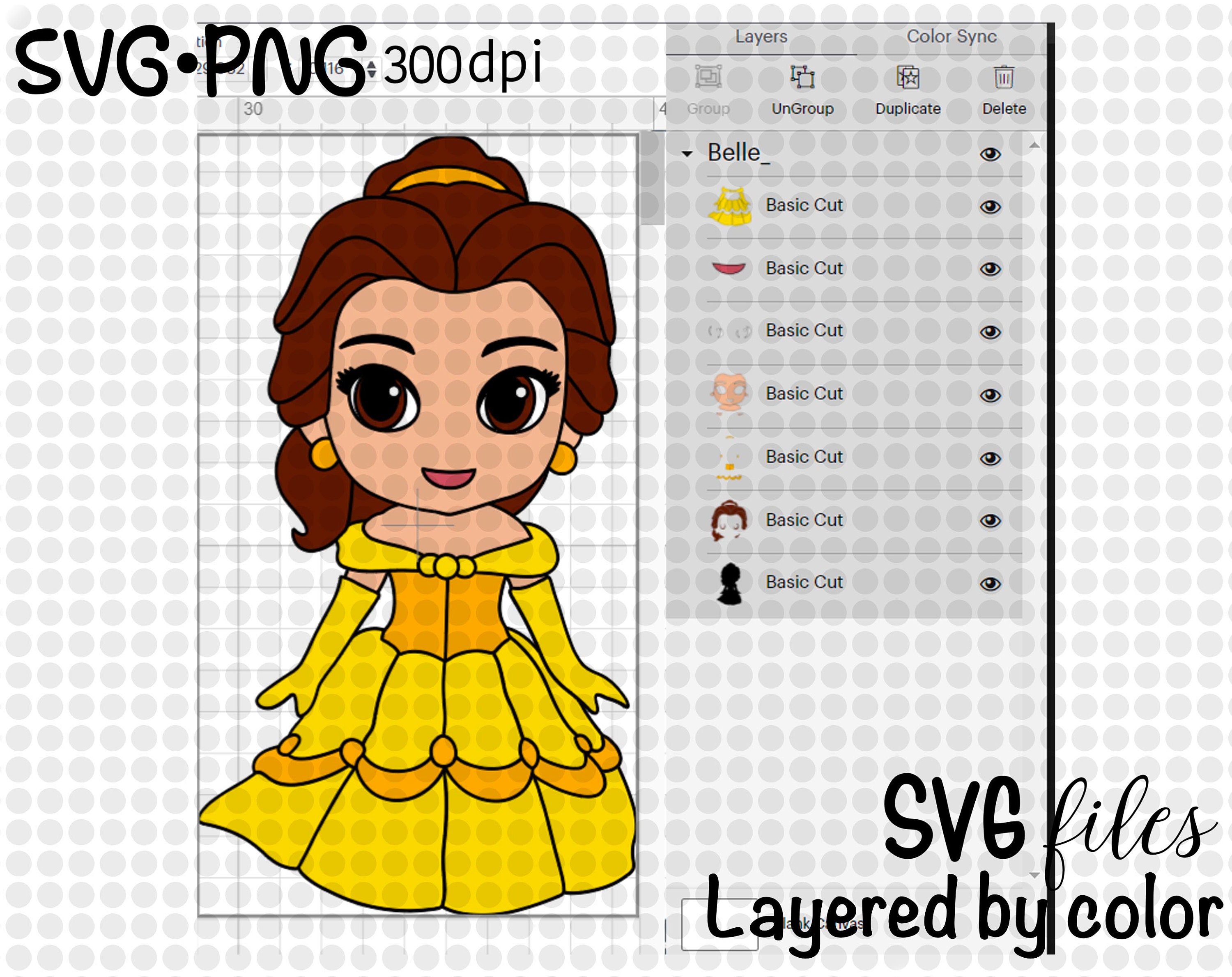 Layered SVG Cut File Princess Cuties SVG Files for Cricut | Etsy Australia