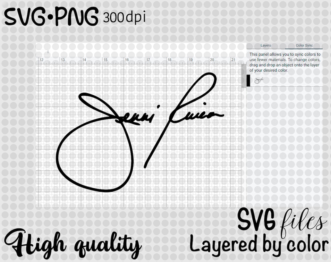 Layered Svg Jenni R Svg File for Cricut Silhouette Cut Files - Etsy