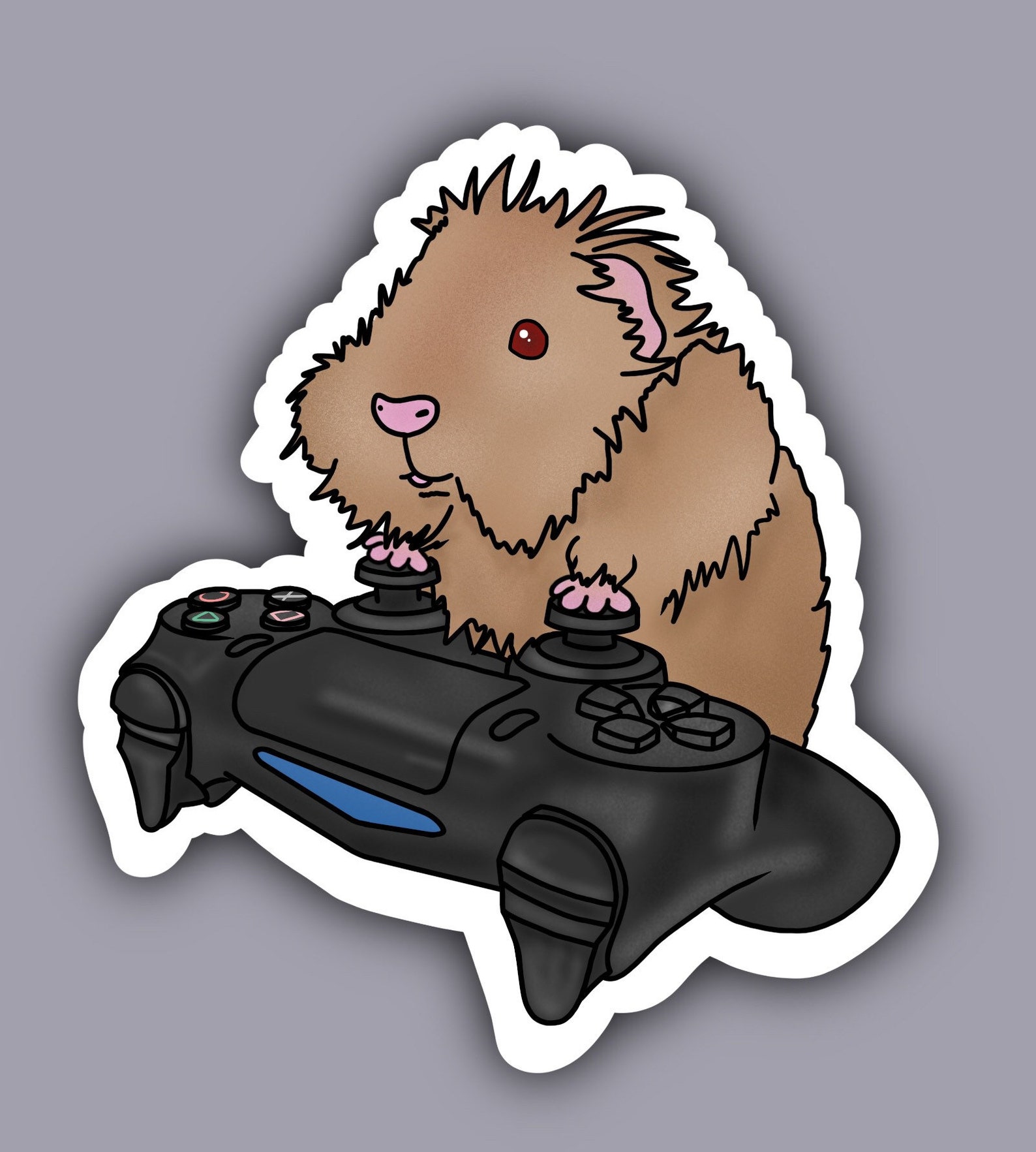 Gaming Guinea Pig Playstation Sticker Customized Gamers - Etsy