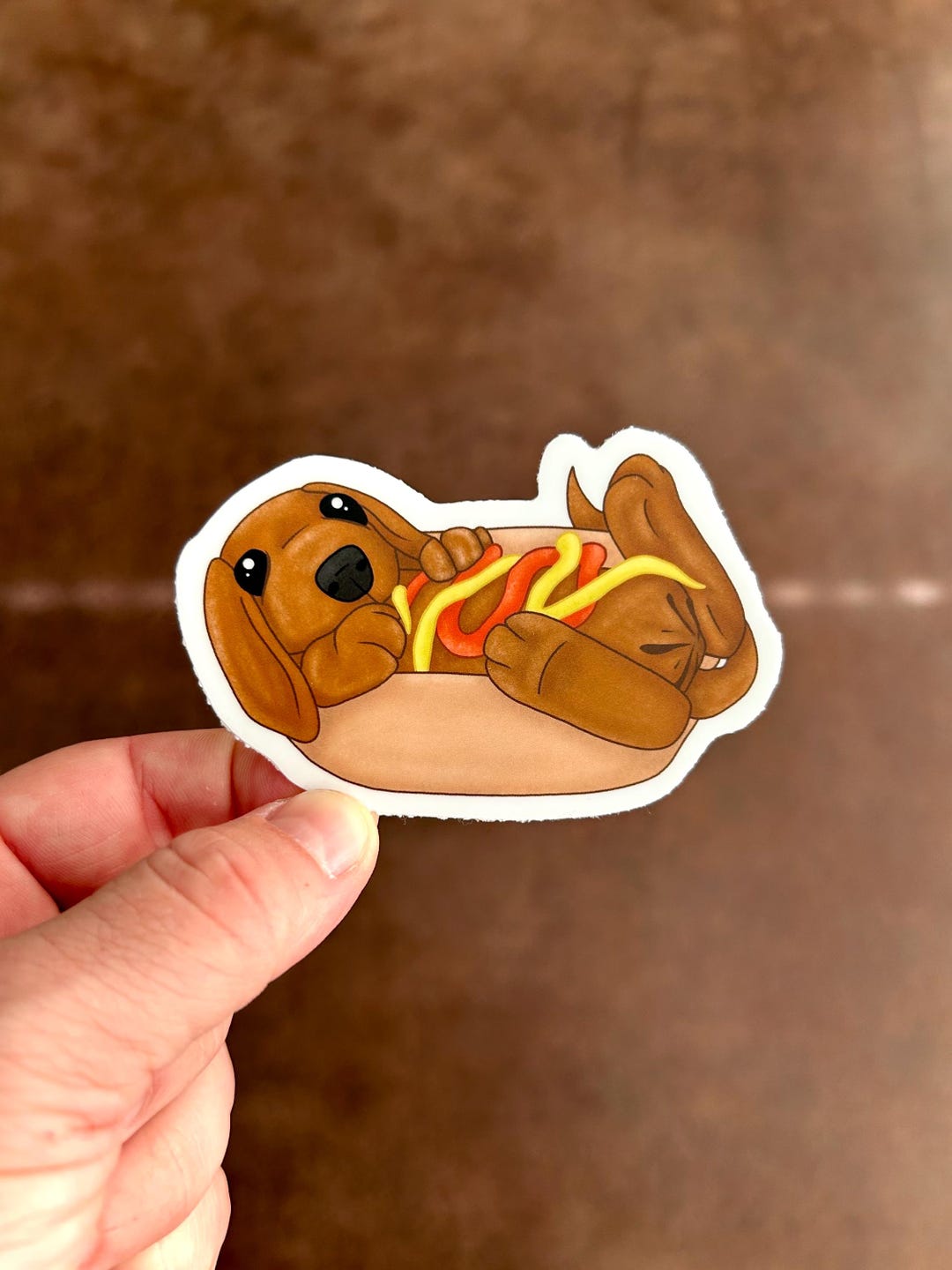Weiner Dog Hot Dog Sticker - Dachshund Stickers - Funny Meme Stickers ...