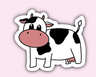 Black and White Cow Stickers - Etsy
