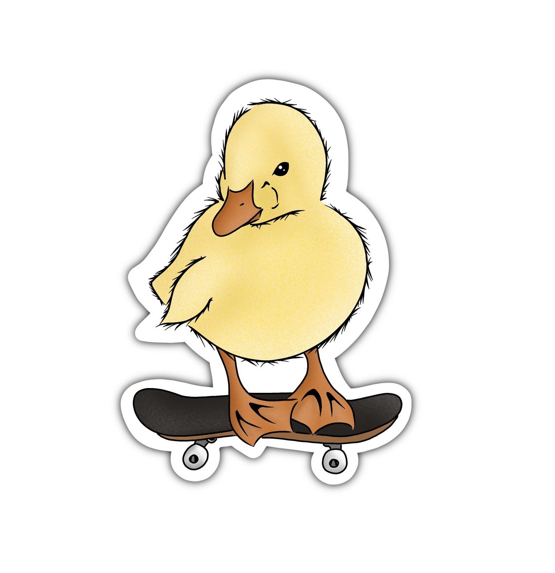 Skater Duck Sticker Duckling Sticker Skateboard Stickers | Etsy