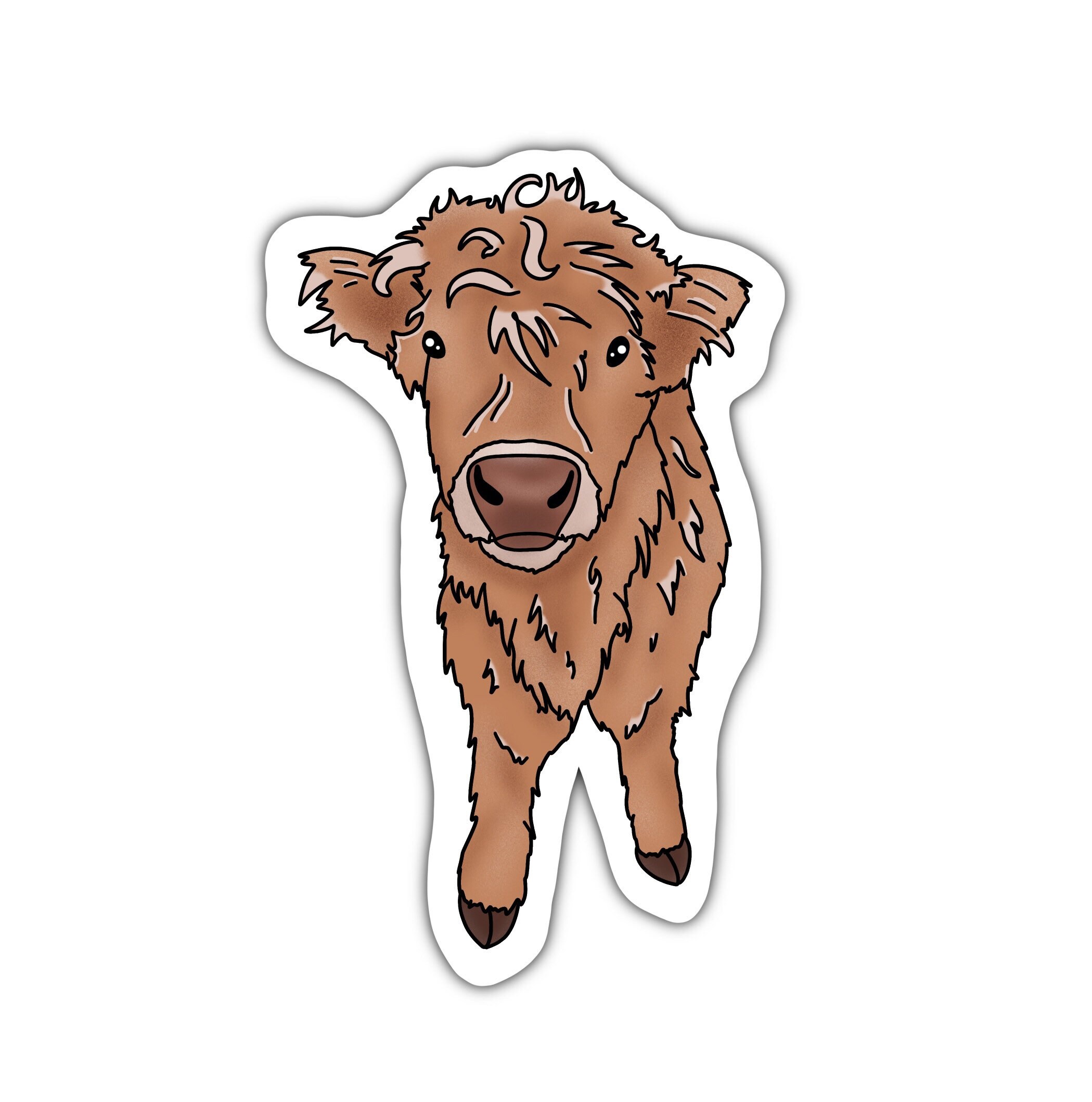 Highland Cow Sticker Farm Animal Sticker Cow Lovers Animal | Etsy