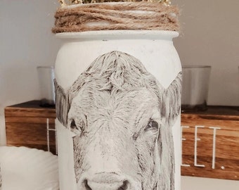 Highland Cow Jar - Etsy