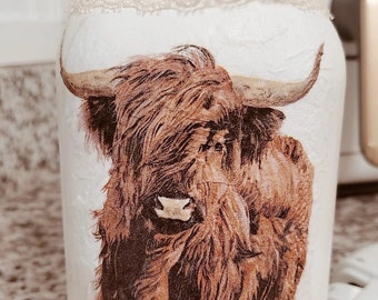 COW CANISTER, Cow Cookie Jar, Cow Snack Jar, Cow Lover Gift, Cow ...