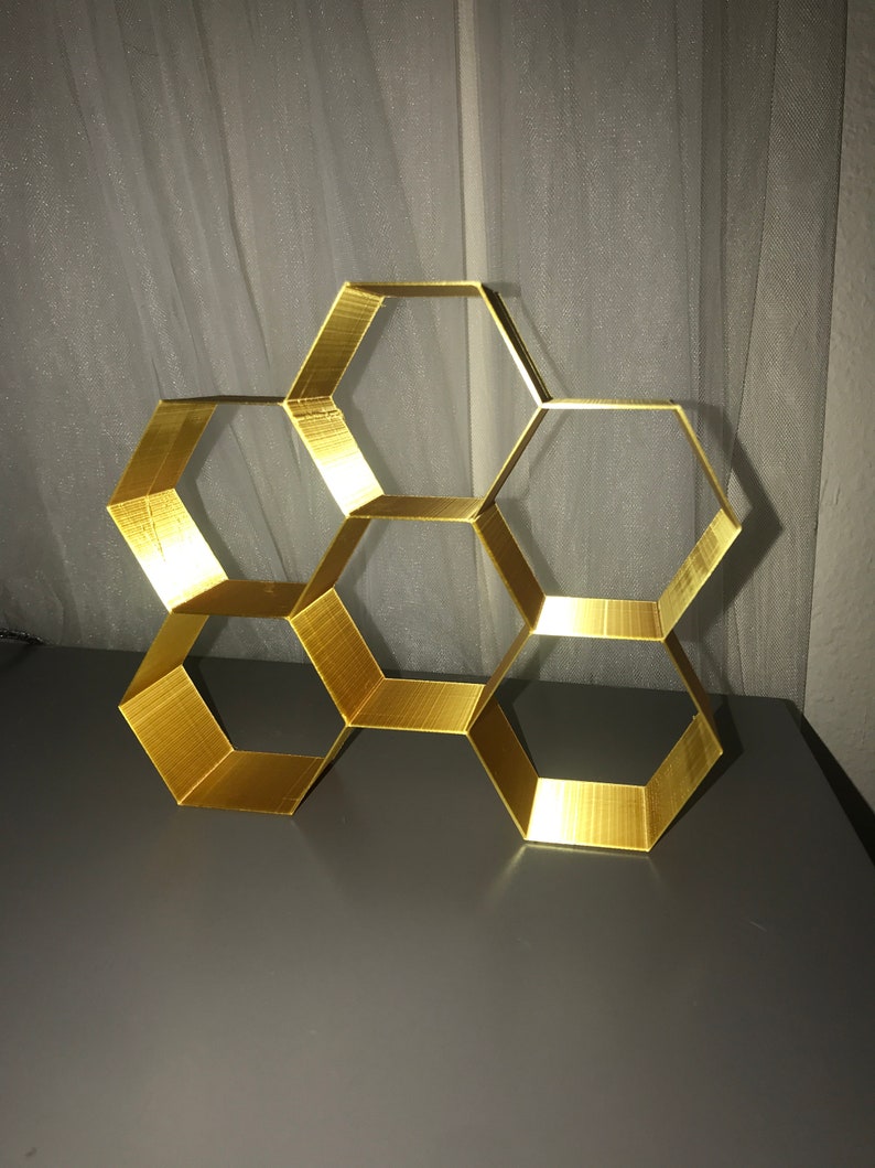 MEDIUM 3D Printed Honeycomb Shelves - Etsy