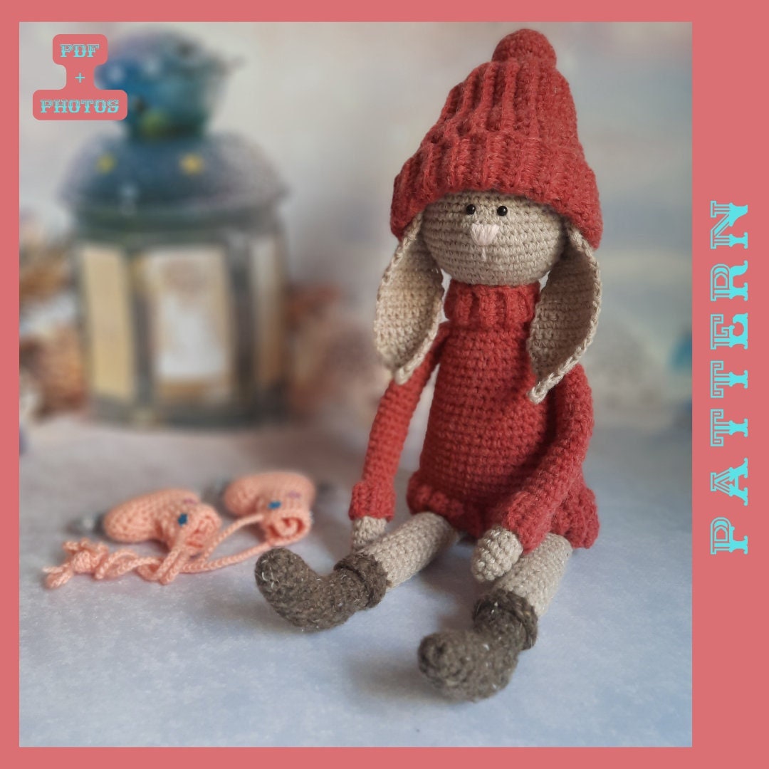 Bunny Crochet Pattern Amigurumi Rabbit Pattern PDF English - Etsy Australia
