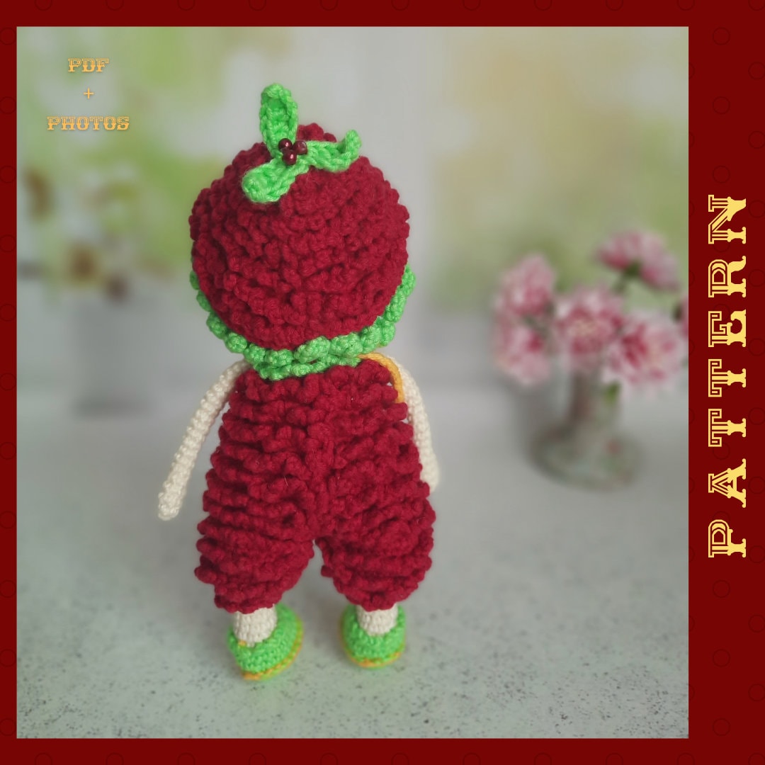 Crochet Raspberry Doll Pattern Amigurumi Raspberry Cute Doll Pattern ...