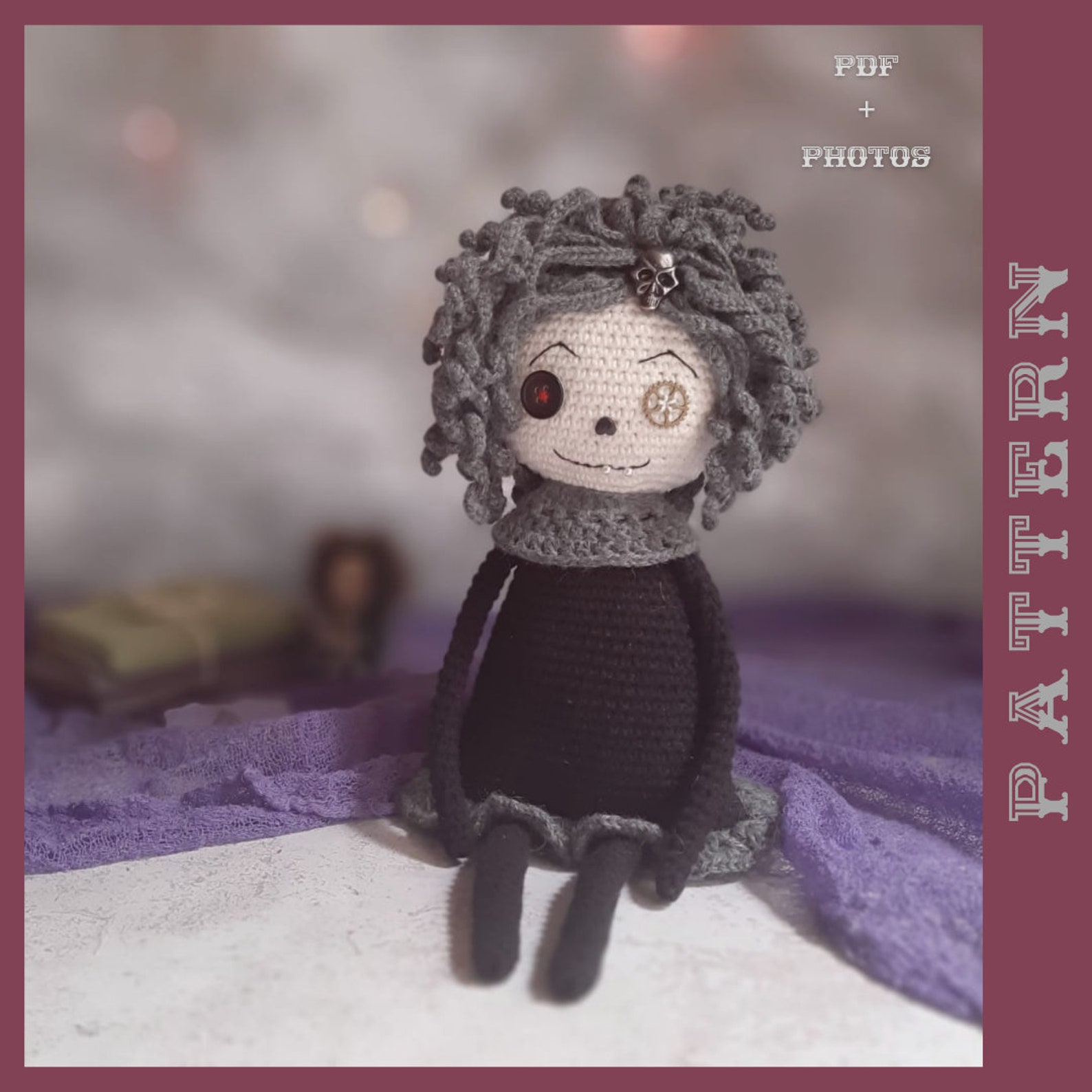 Crochet Pattern Marisa Monster Doll Creepy Cute Zombie - Etsy
