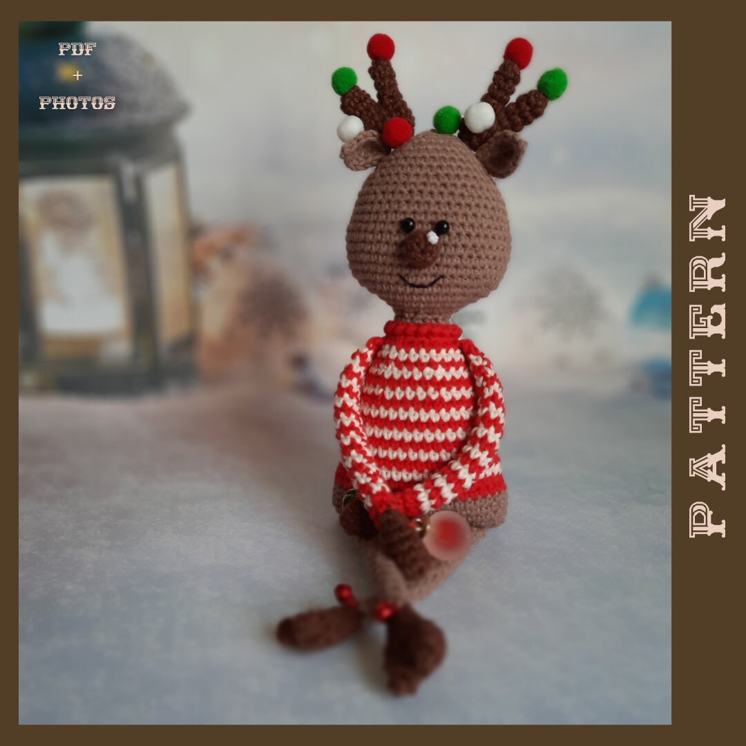Christmas Deer Crochet Pattern Amigurumi Christmas Deer PDF - Etsy