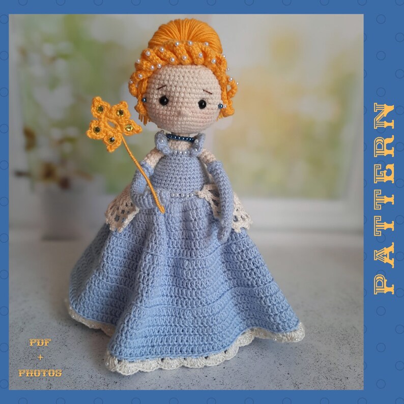 Cinderella Amigurumi Crochet Pattern, Crochet Princess Pattern, Crochet ...