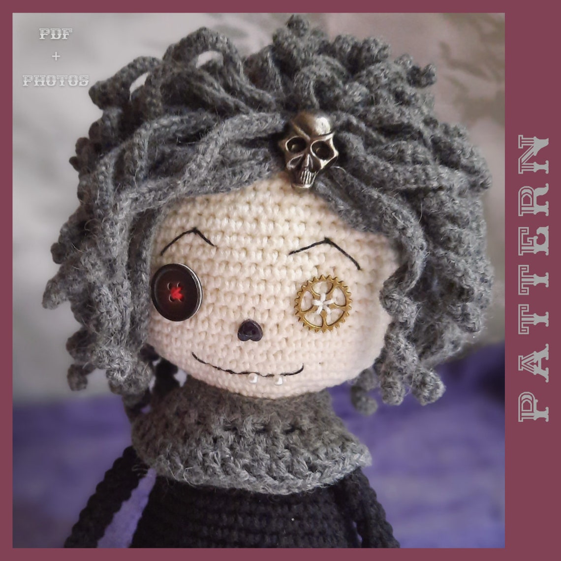 Crochet Pattern Marisa Monster Doll Creepy Cute Zombie - Etsy