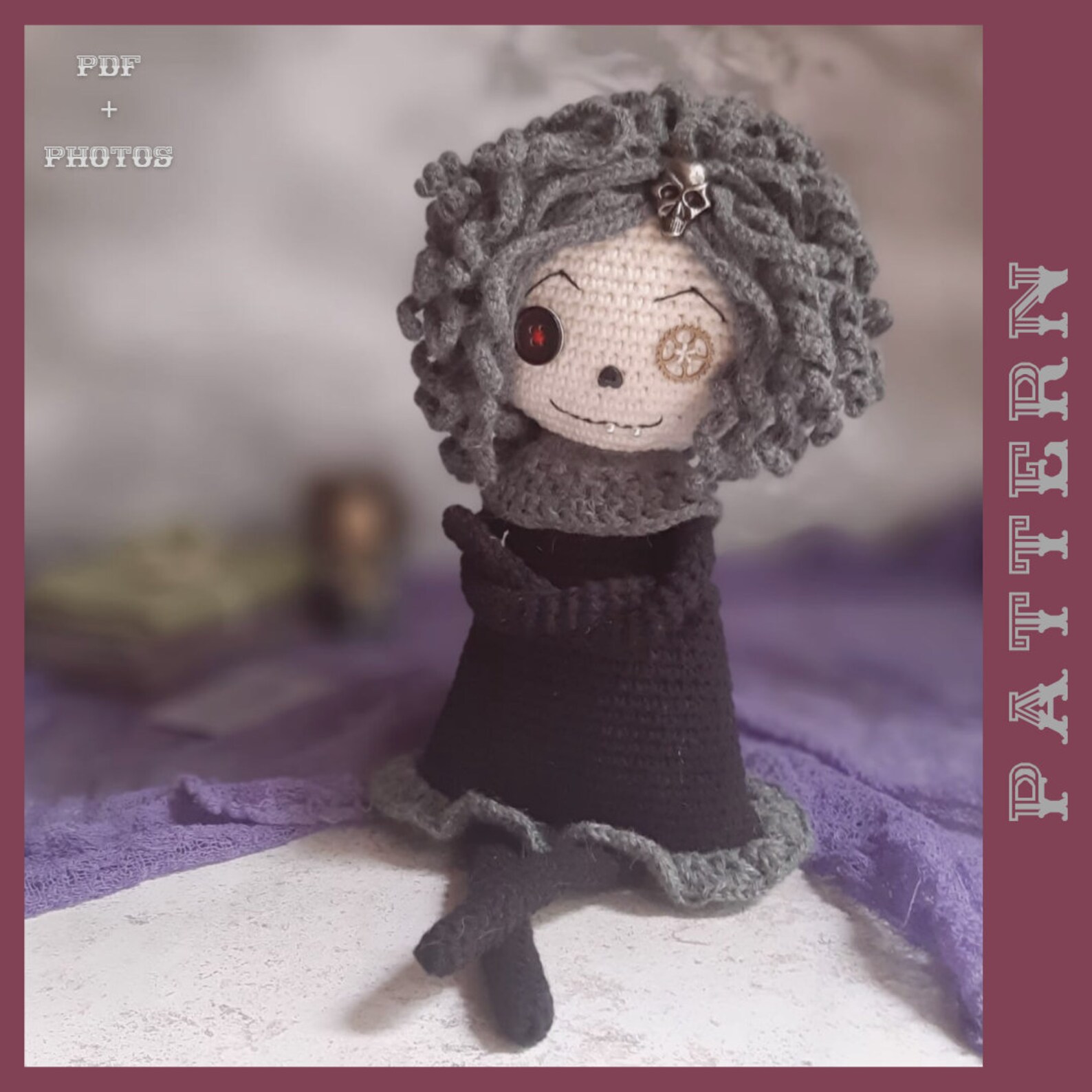 Crochet Pattern Marisa Monster Doll Creepy Cute Zombie - Etsy