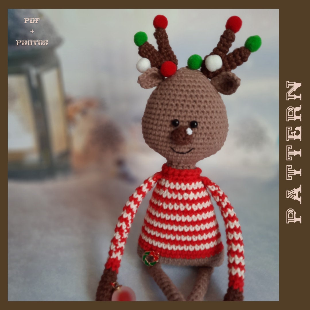 Christmas Deer Crochet Pattern Amigurumi Christmas Deer PDF - Etsy