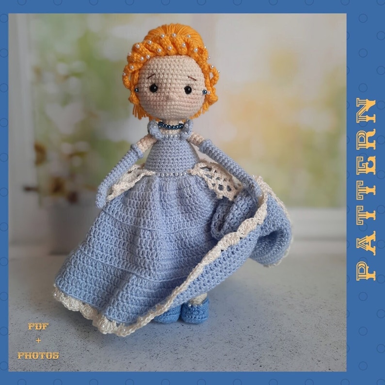 Cinderella Amigurumi Crochet Pattern, Crochet Princess Pattern, Crochet ...