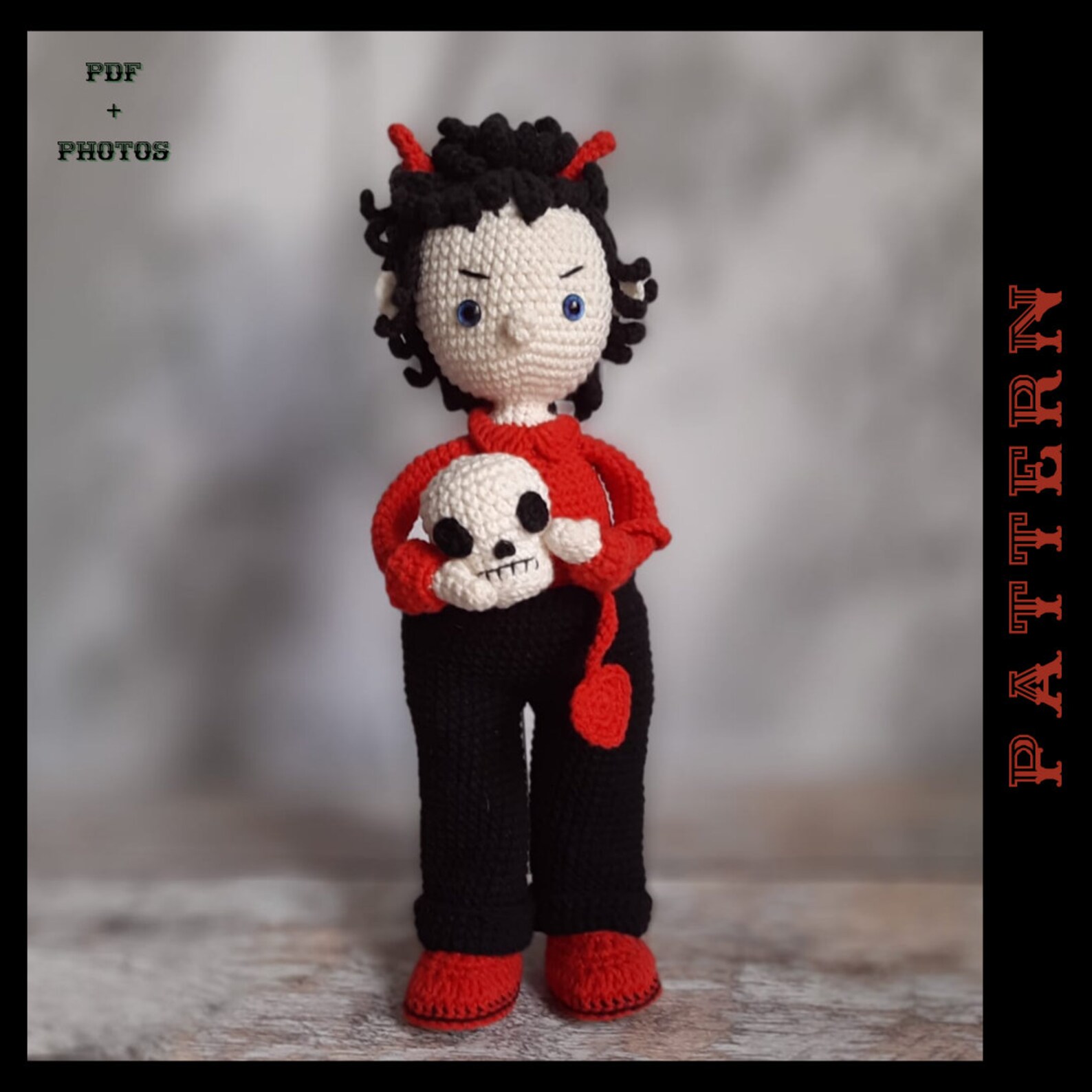 Devil Crochet Doll Pattern Amigurumi Lucifer Doll PDF English - Etsy