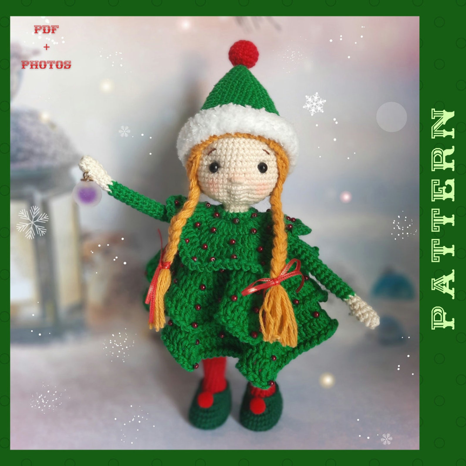 Crochet Amigurumi Christmas Tree Doll Pattern PDF English Tutorial - Etsy