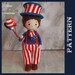 American Patriotic Doll Crochet Pattern 4th of July Pattern ...