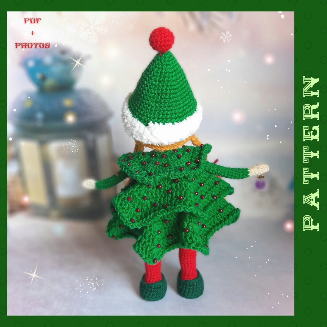 Crochet Amigurumi Christmas Tree Doll Pattern PDF English Tutorial - Etsy