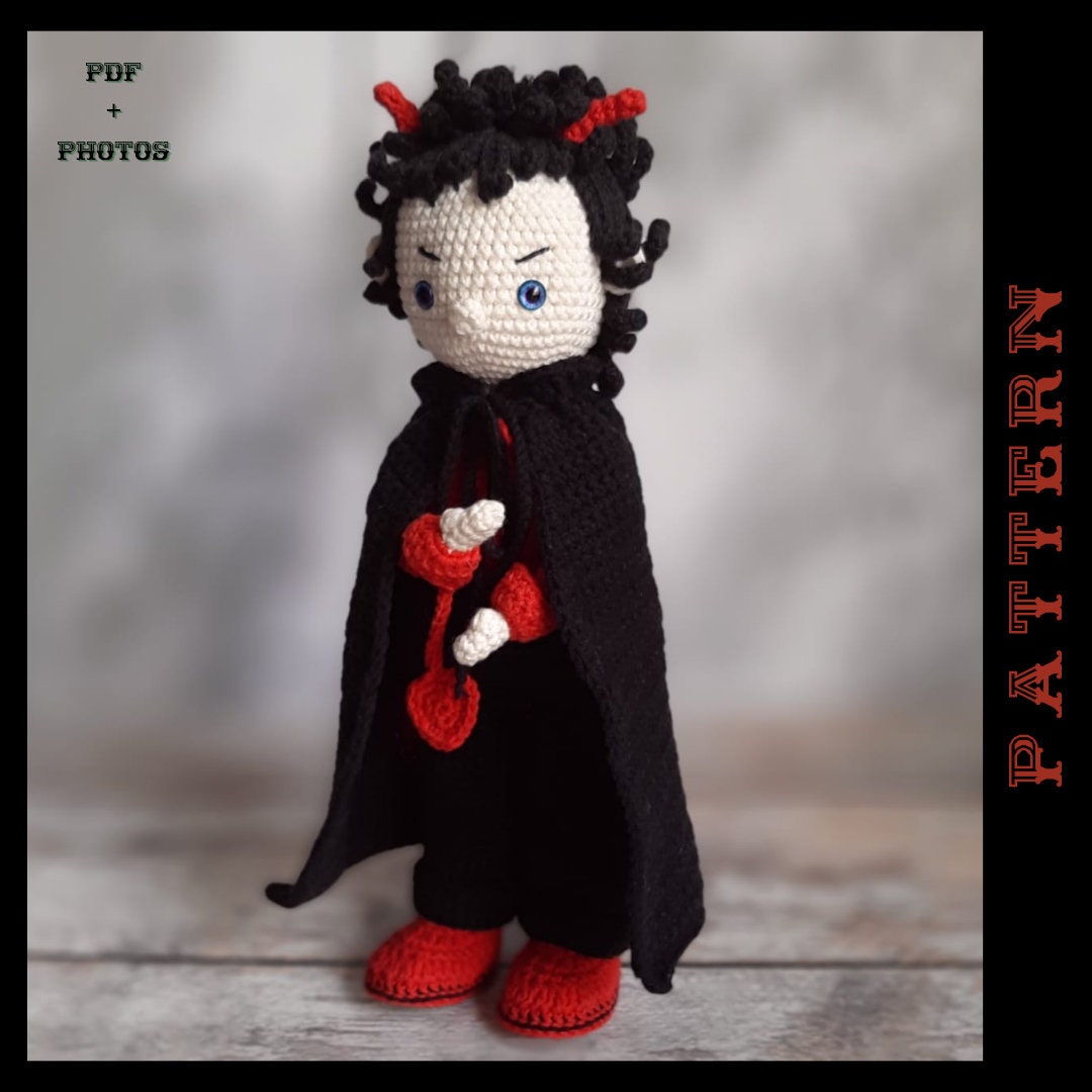 Devil Crochet Doll Pattern Amigurumi Lucifer Doll PDF English - Etsy