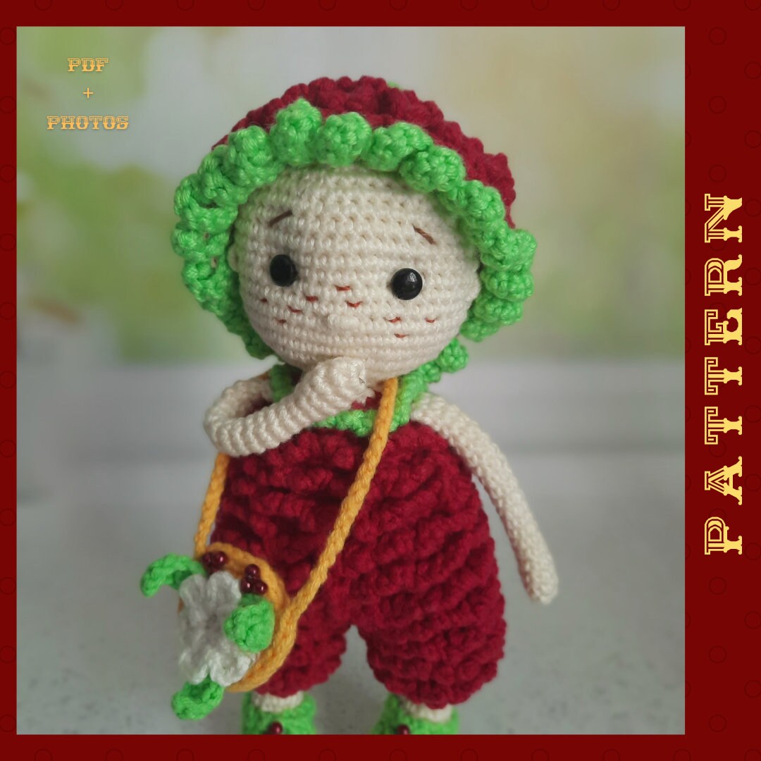 Crochet Raspberry Doll Pattern Amigurumi Raspberry Cute Doll Pattern ...