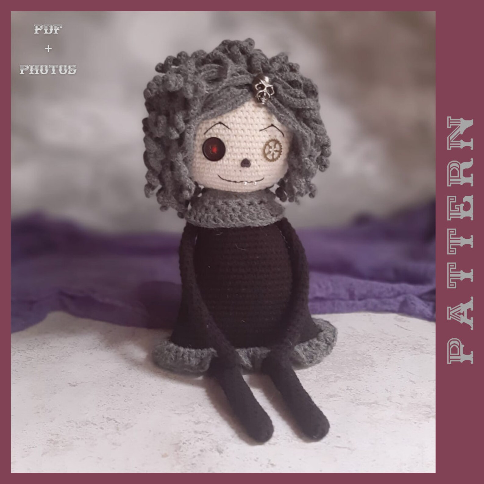 Crochet Pattern Marisa Monster Doll Creepy Cute Zombie - Etsy