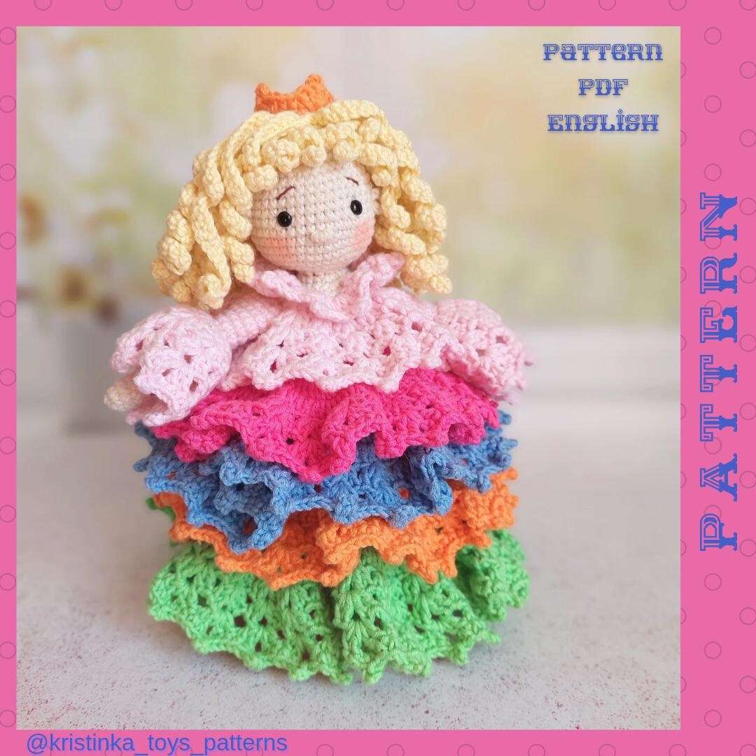 Crochet Pattern Stacking Princess Pyramid Ring Stacker Toy PDF English ...