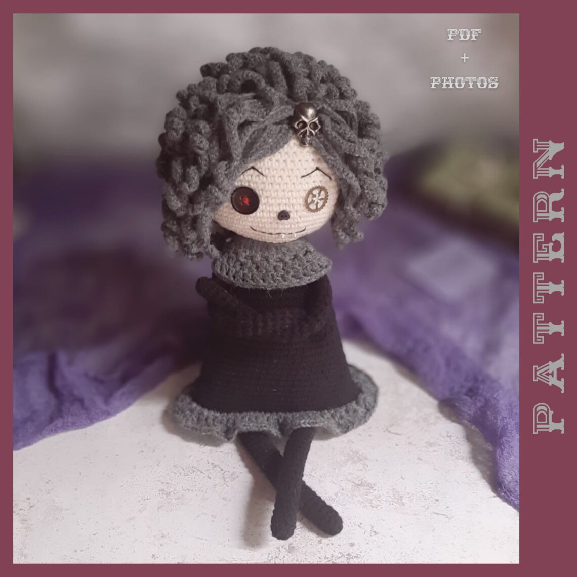 Crochet Pattern Marisa Monster Doll Creepy Cute Zombie - Etsy