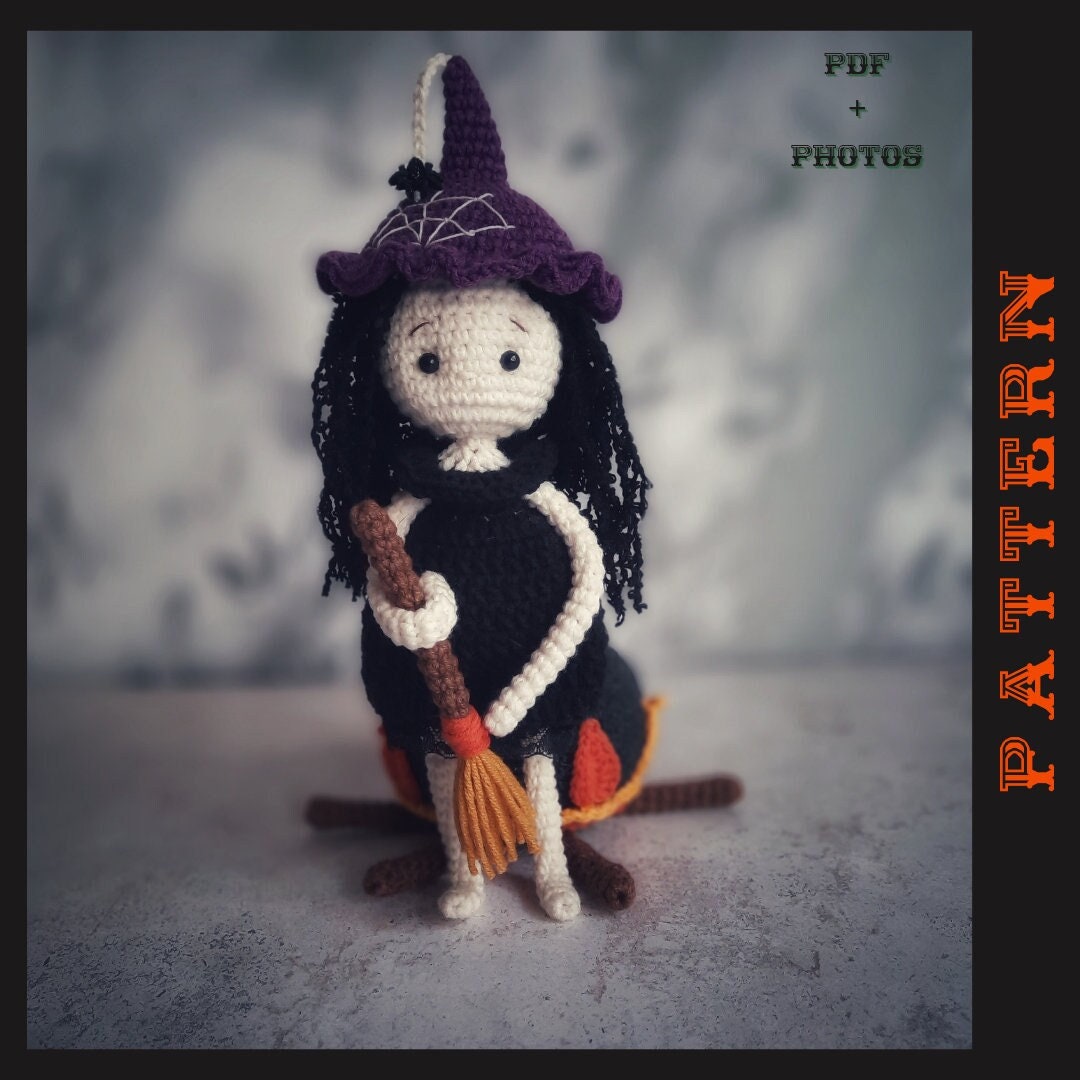 Amigurumi Crochet Cute Witch Doll Pattern, Halloween Witch Doll and ...