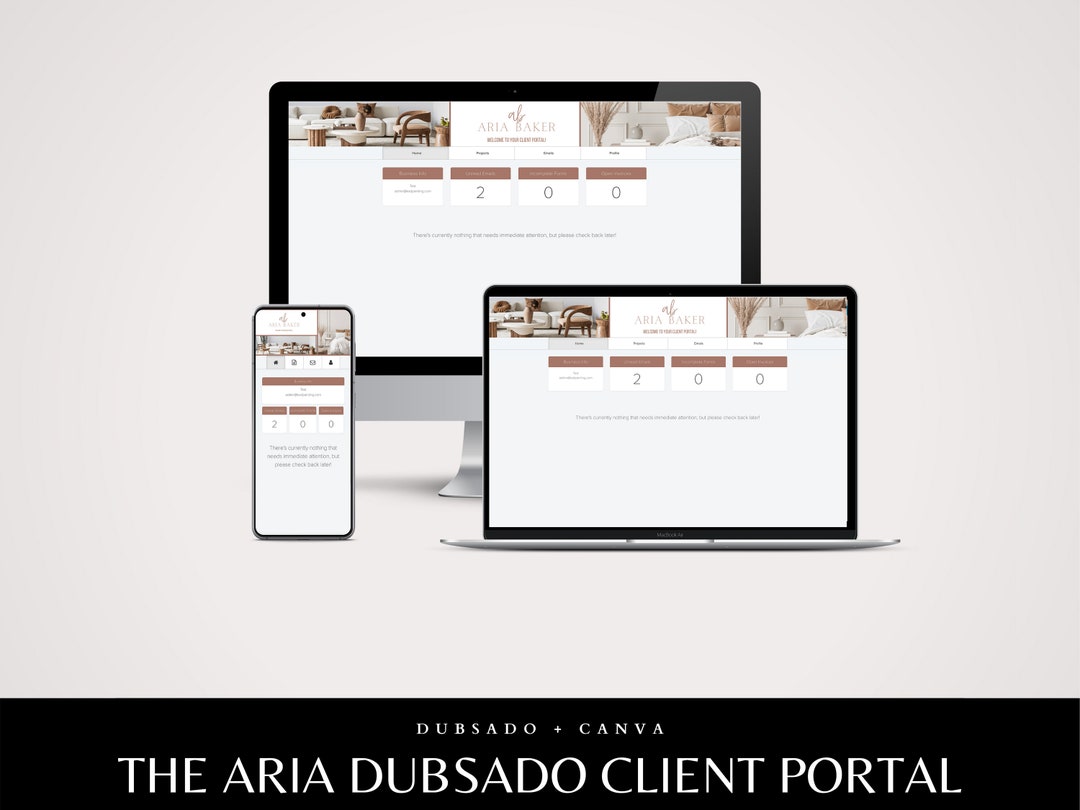 The Aria Dubsado Client Portal Template Interior Design Services ...