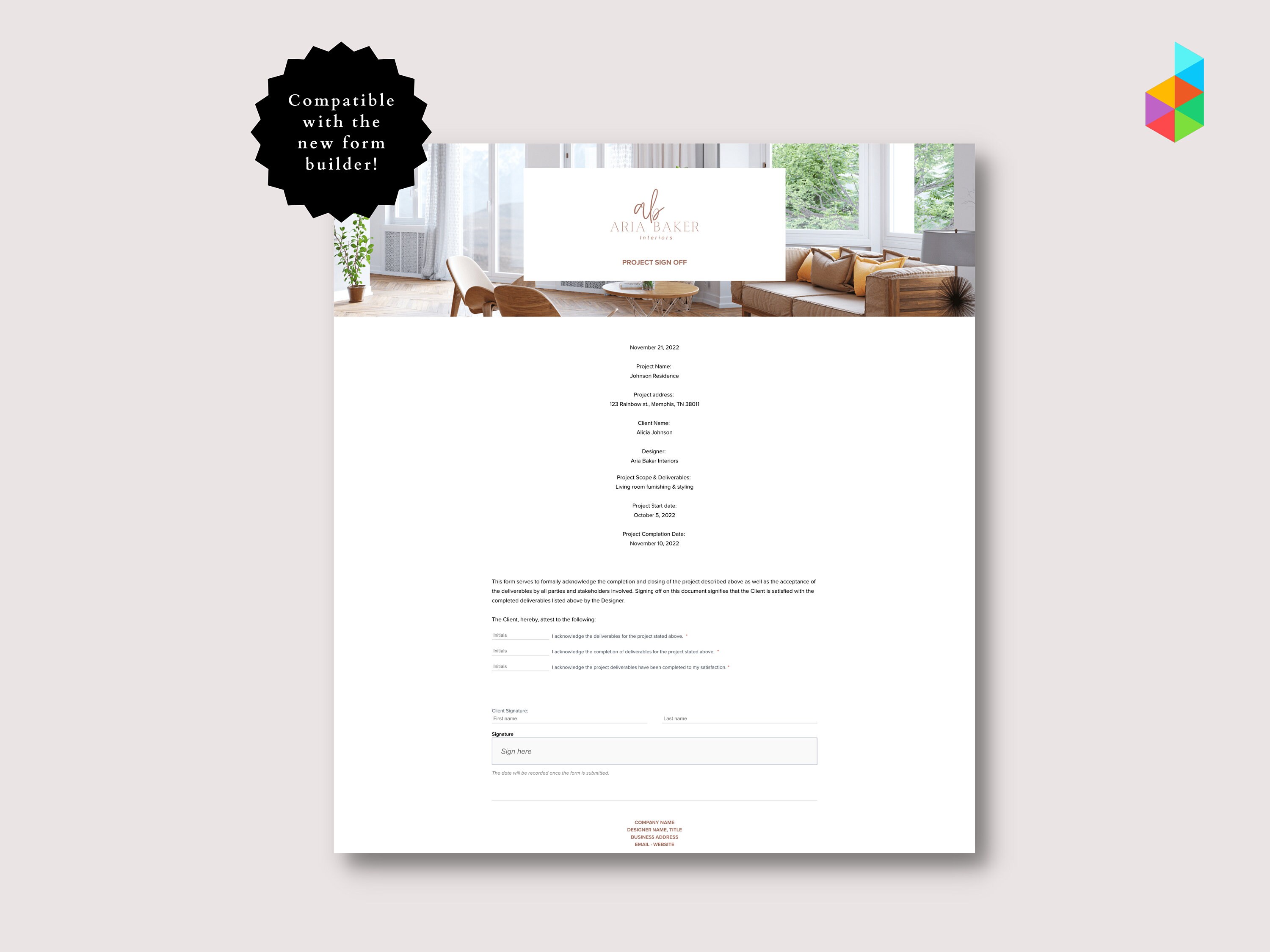 Project Sign off Dubsado Template, Business Bundle, Business Process ...