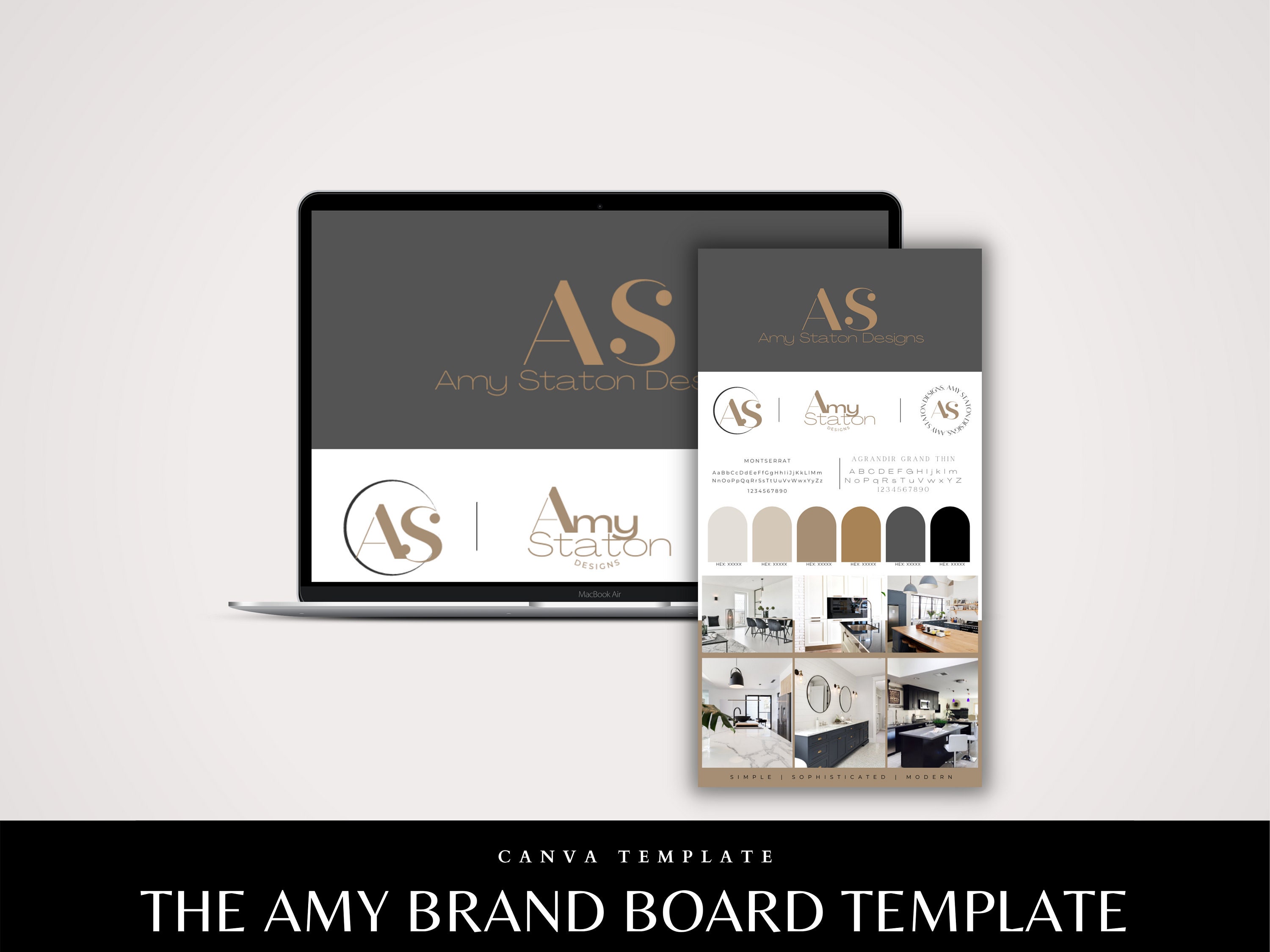 The Amy Brand Board Template Branding Kit for Interior Designers and ...