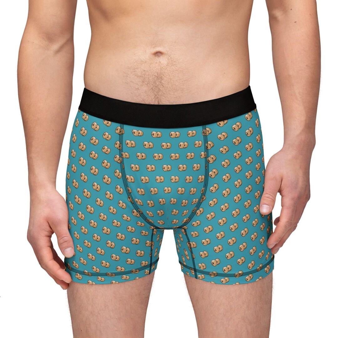 Deez Nuts Brass Nuts on Teal Background Men's Boxers, Funny Boxer ...
