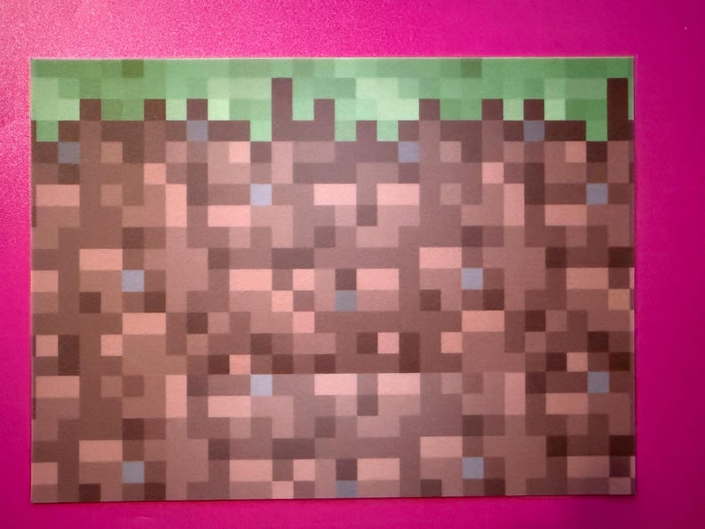 Minecraft Ground Pixels Edible Image Cake Wrap - Etsy