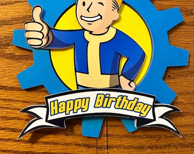 Fallout Vault Boy Cake Topper - Etsy