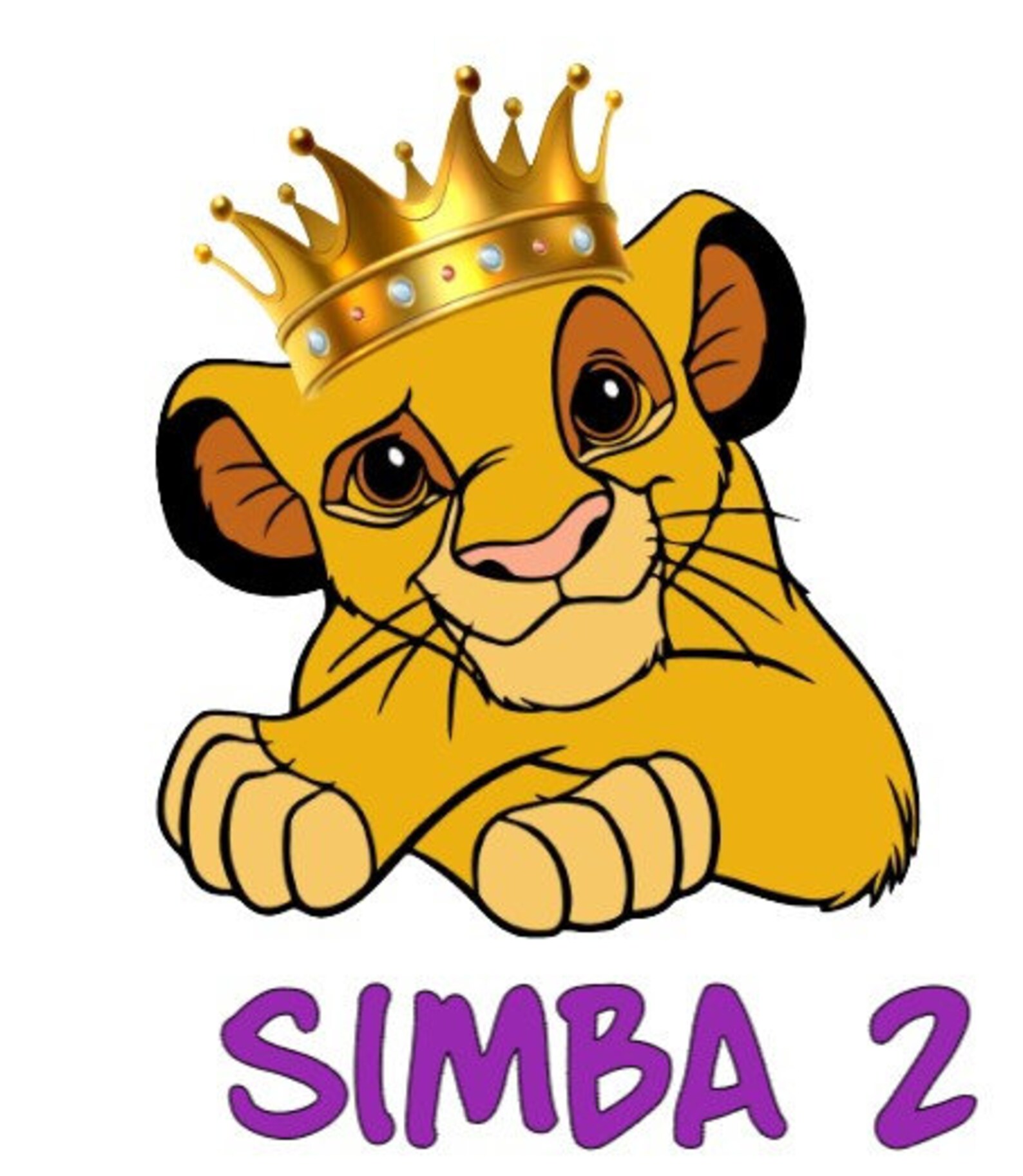 Simba With Crown Edible Images - Etsy