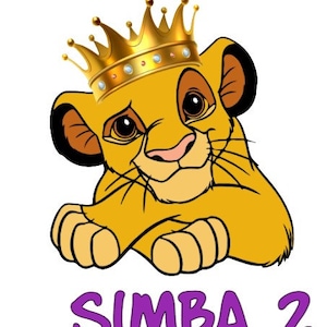 Simba With Crown Edible Images - Etsy