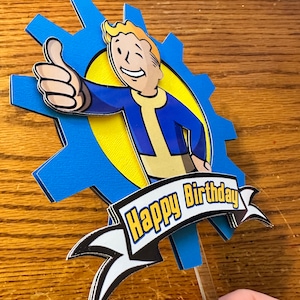 Fallout Vault Boy Cake Topper - Etsy