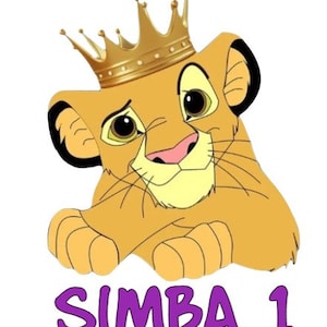 Simba With Crown Edible Images - Etsy