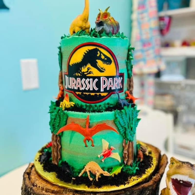 Edible Jurassic Park Cake - Etsy