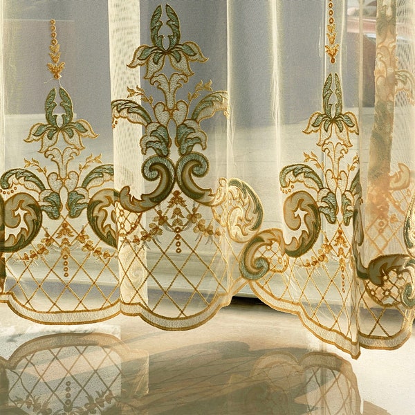 Embroidered Curtains - Etsy