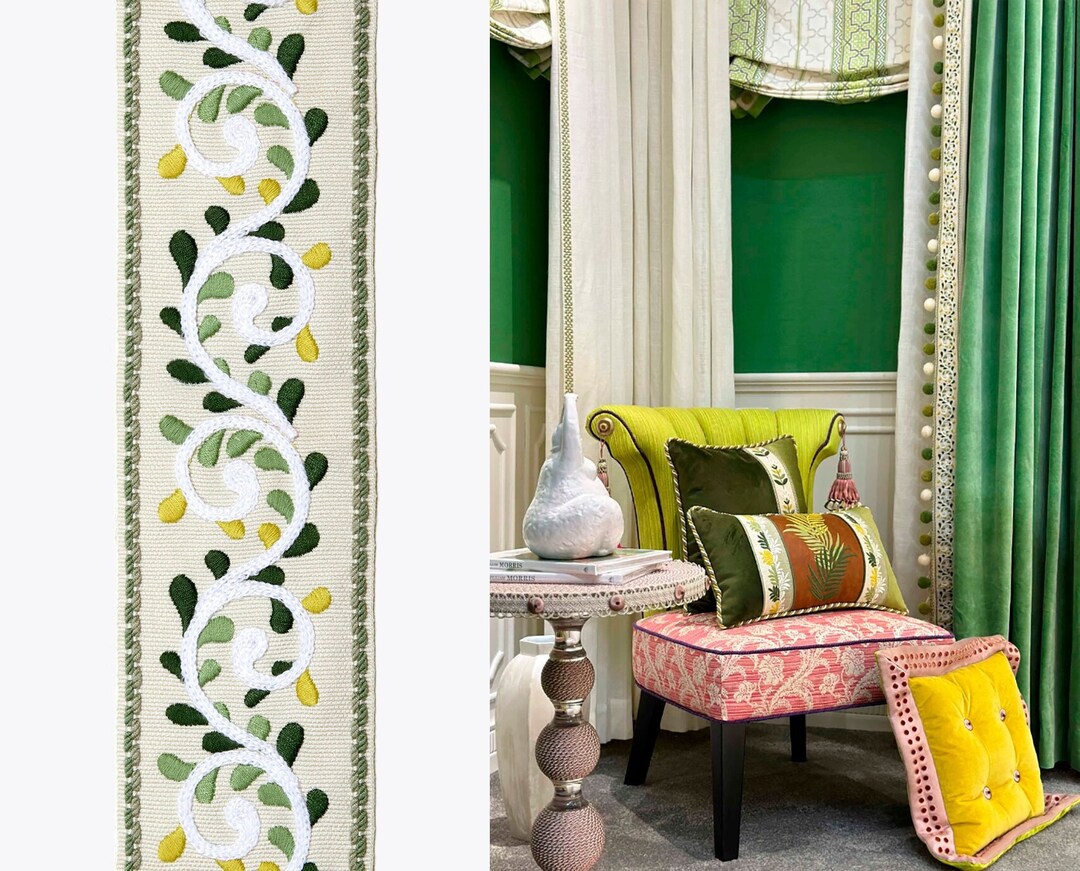 Eden Embroidery - Curly Trim 2.6in, High-quality Decorative Trim ...