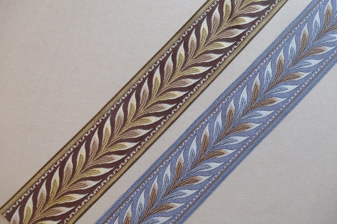 Leaf Pattern Curtain Trim: Decorative Fabric Tape (3.15 Inches) - Etsy