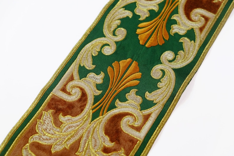 Embroidered Velvet Curtain Trim: 5-inch Fabric Tape - Etsy