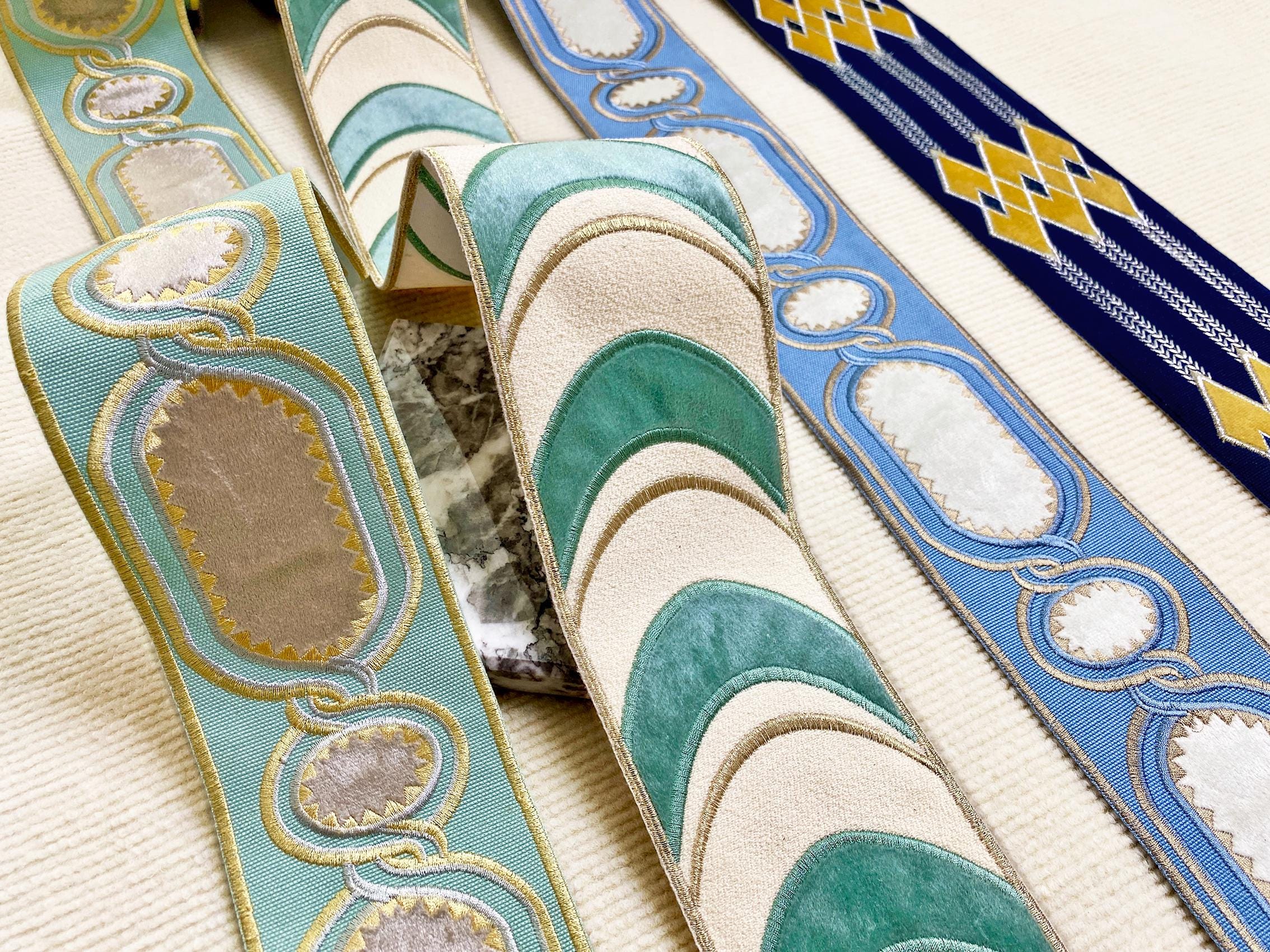 Flocking Embroidery Trim: Designer Curtain DIY Embellishment - Etsy