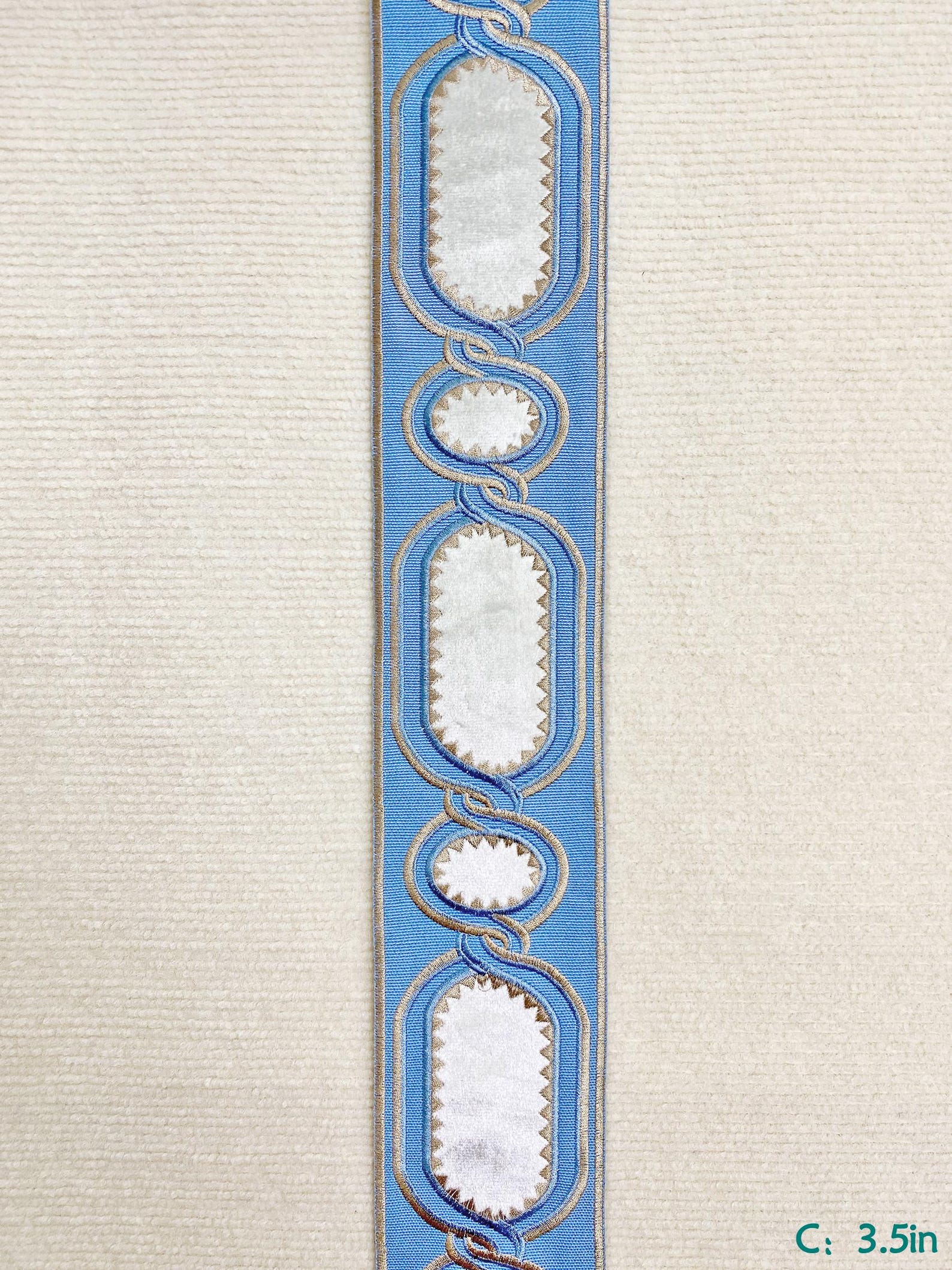 Flocking Embroidery Trim: Designer Curtain DIY Embellishment - Etsy